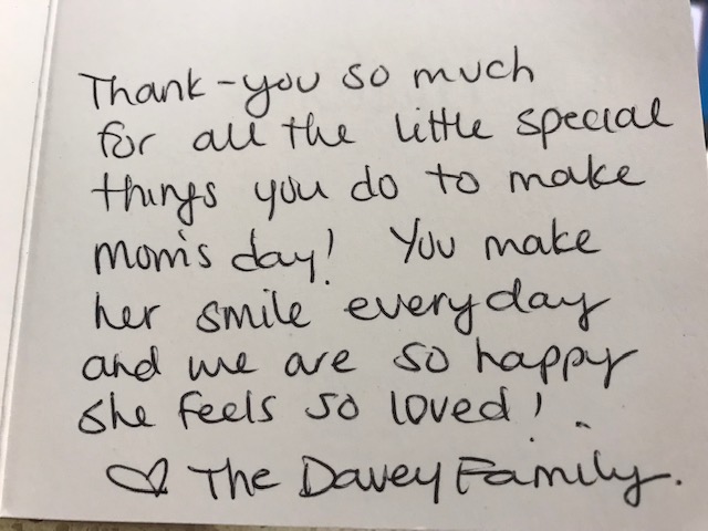 Resident Testimonials & Notes of Thanks | Retirement Concepts